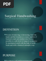 Surgical Handwashing Script | PDF | Hand Washing | Hand