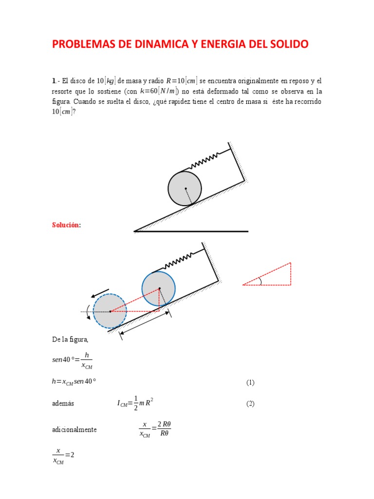 Prob Sol Energ | PDF | Péndulo | Mecanica clasica