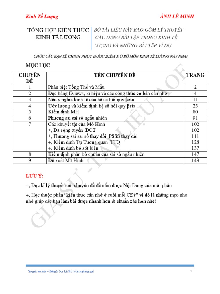 Bản KTL Đầy Đủ Gửi Hs-bản Mới Nhất | PDF