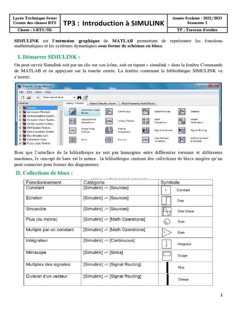 Introduction À SIMULINK 2023 | PDF