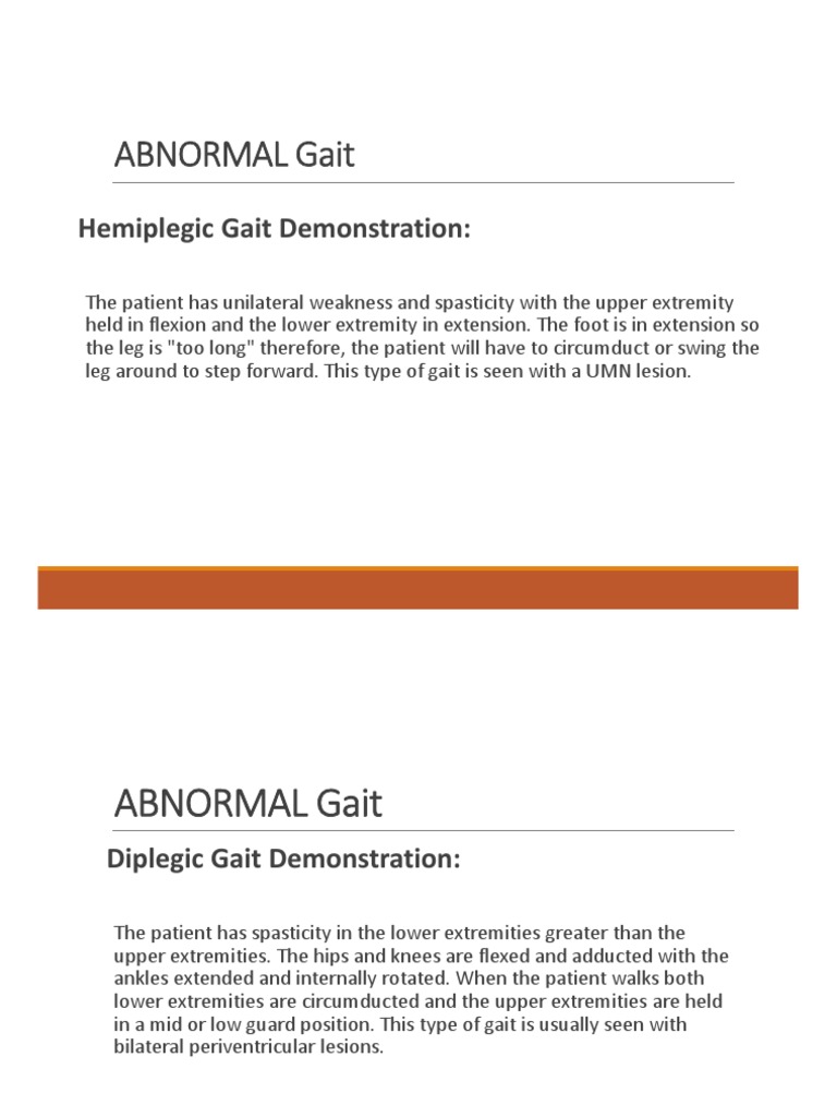Abnormal Gait | PDF | Anatomical Terms Of Motion | Human Leg