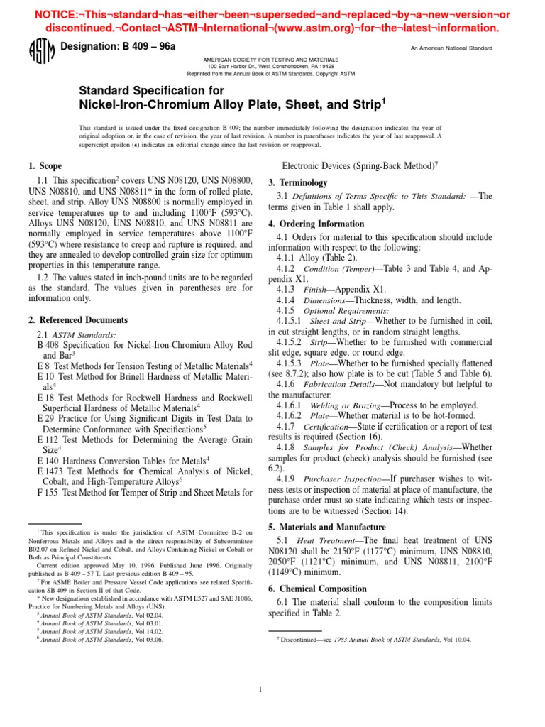 Astm B 409 | PDF
