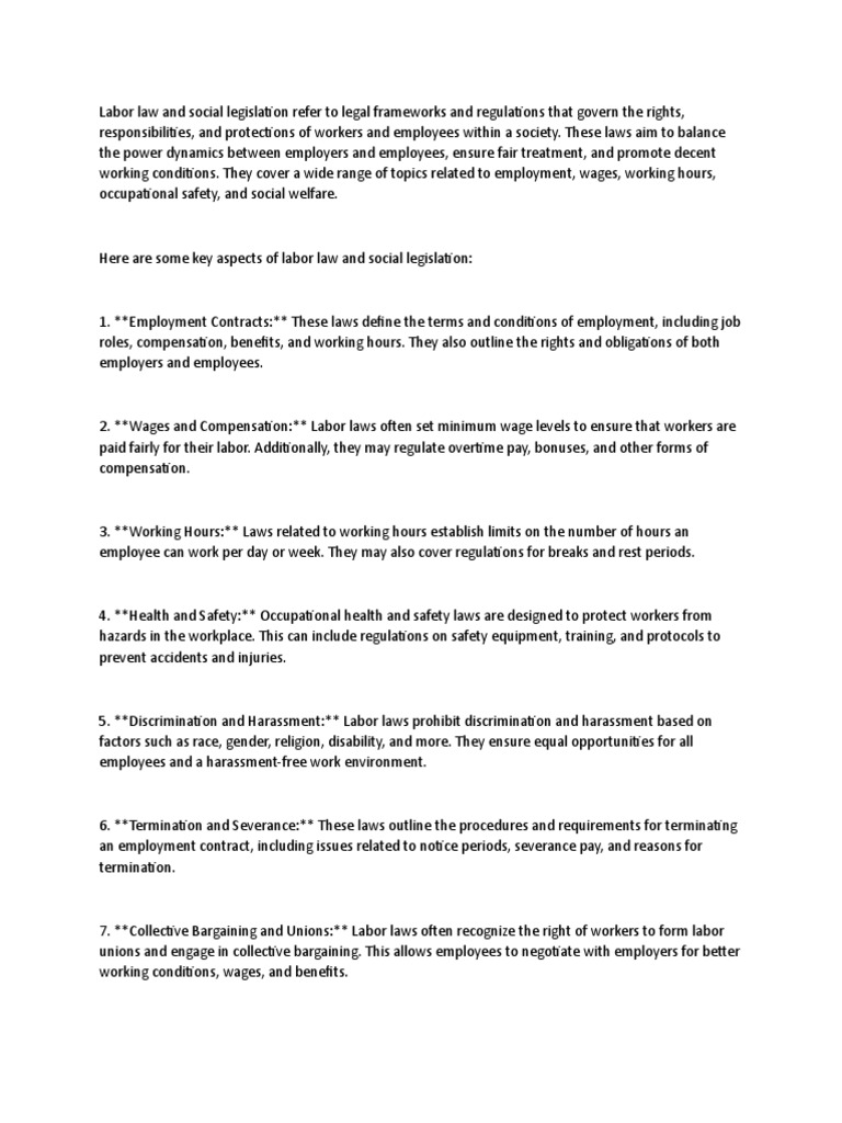 Labor Law | PDF | Labour Law | Employment