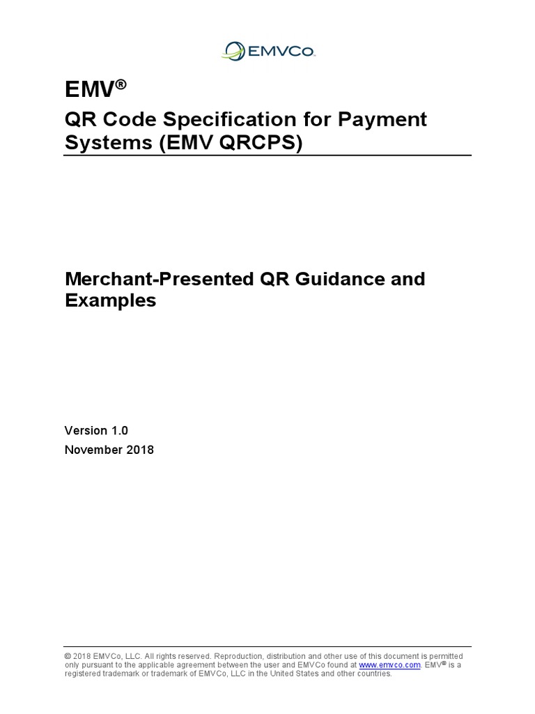 EMV Merchant QR Guidance and Examples 1.0 1 | PDF | Emv | Qr Code
