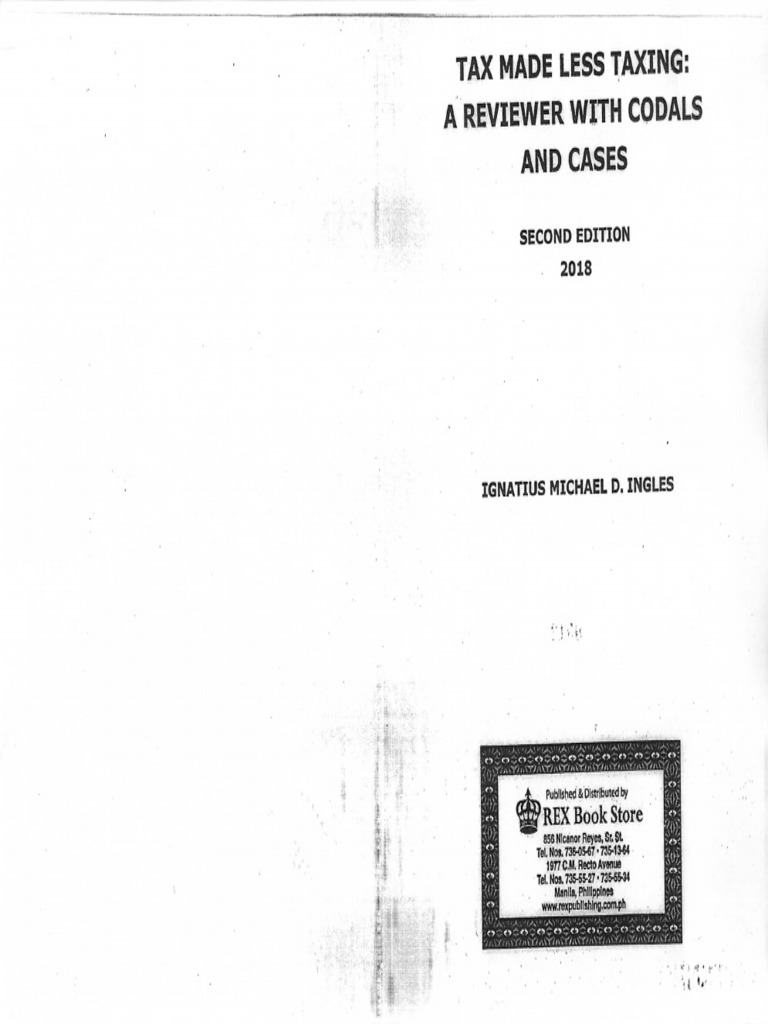 2018 Ingles Tax Made Less Taxing (Pre-Train) PART I | PDF
