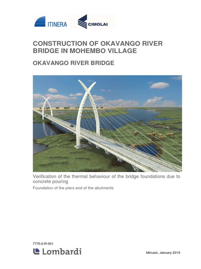 Construction of Okavango River Bridge in Mohembo Village | PDF ...
