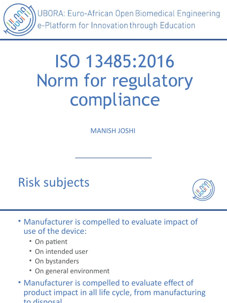 Intro ISO 13485 | PDF | Quality Management System | Verification And ...