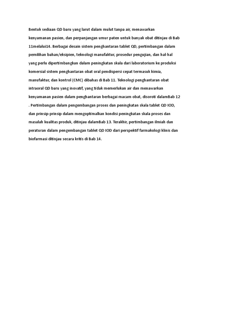 Bentuk Sediaan QD | PDF
