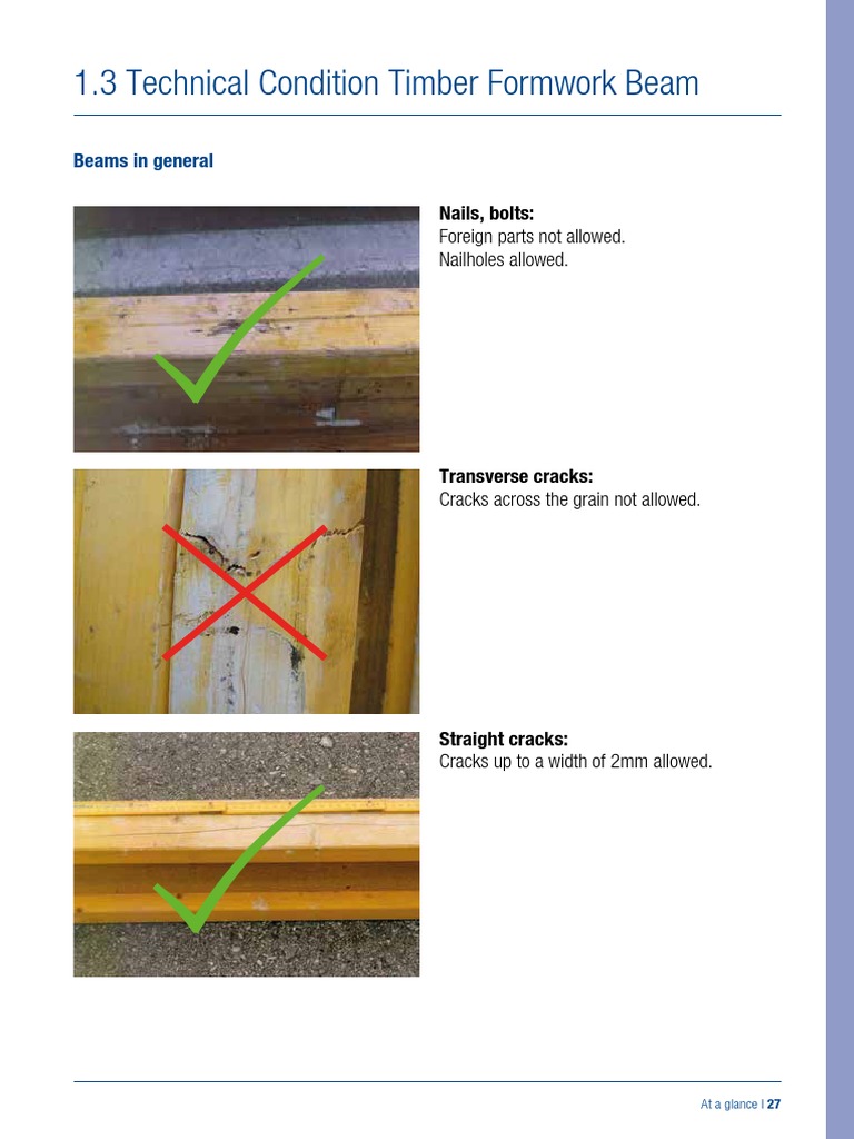 1.3 Technical Condition Timber Formwork Beam | PDF | Lumber | Building ...