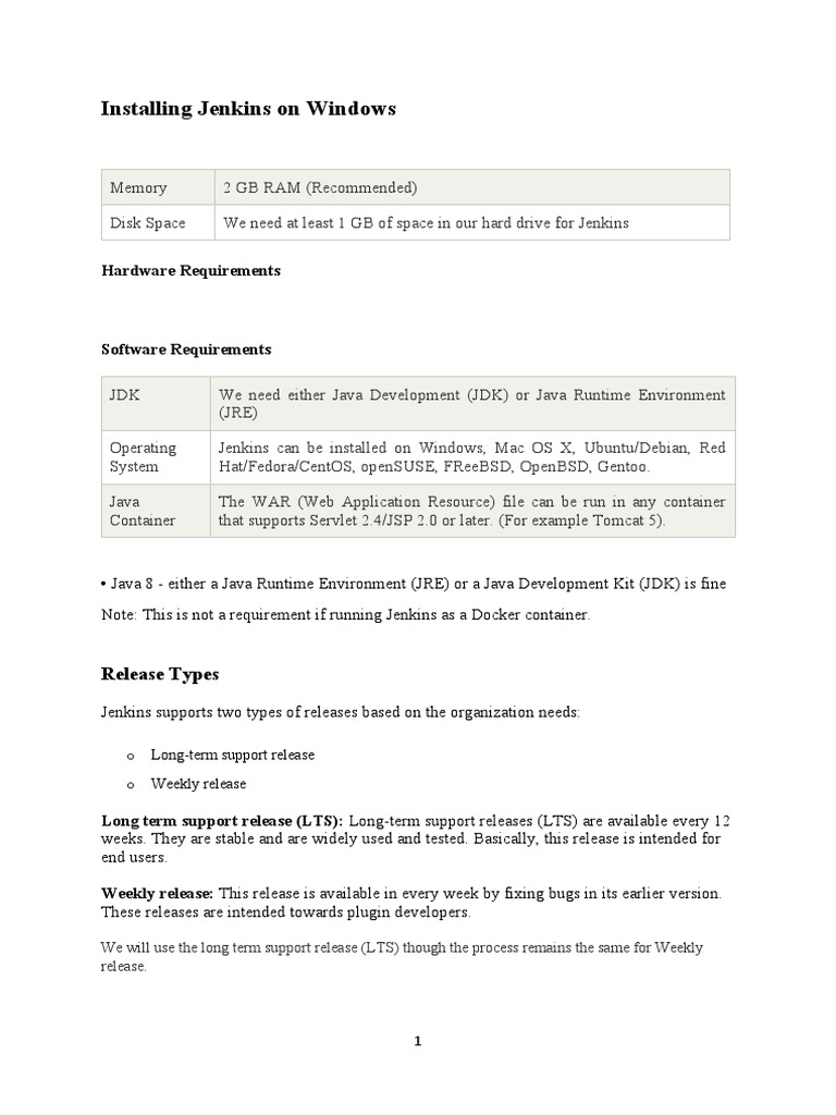 Installing Jenkins On Windows Pdf Java Programming Language Java Software Platform