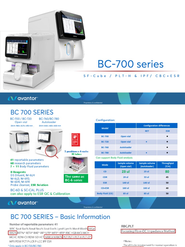 BC 760 & BC 780 Product Presentation | PDF