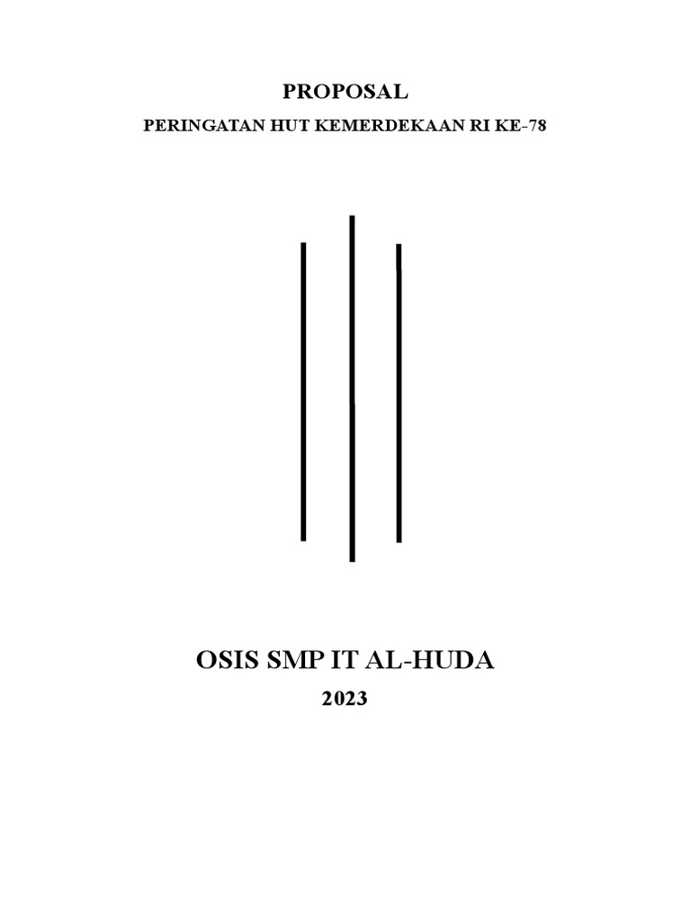 Proposal HUT RI Ke-78 OSIS SMP IT Al-Huda | PDF
