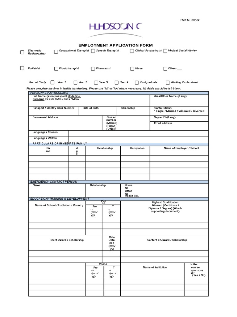 .MOHH Application Form | PDF | Public Services | Social Programs