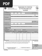 BIR Form 1906 - Application For ATP | PDF | Receipt | Invoice