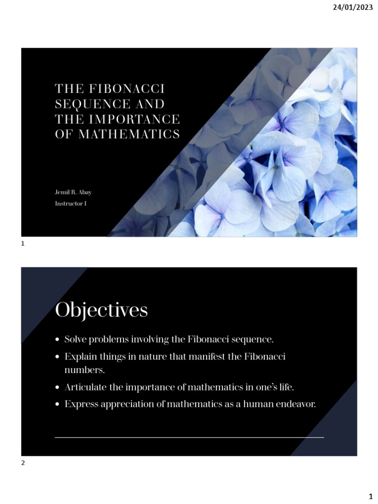 2the Fibonacci Sequence and The Importance of Mathematics | PDF ...