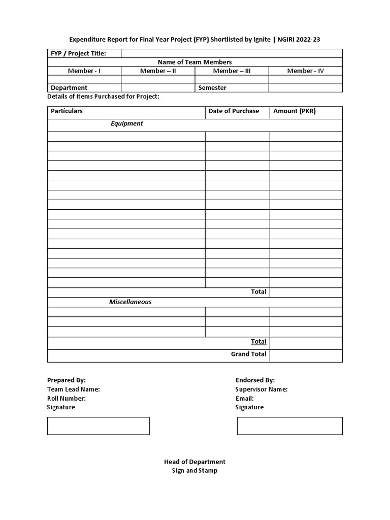 Expenditure Report Dox | PDF
