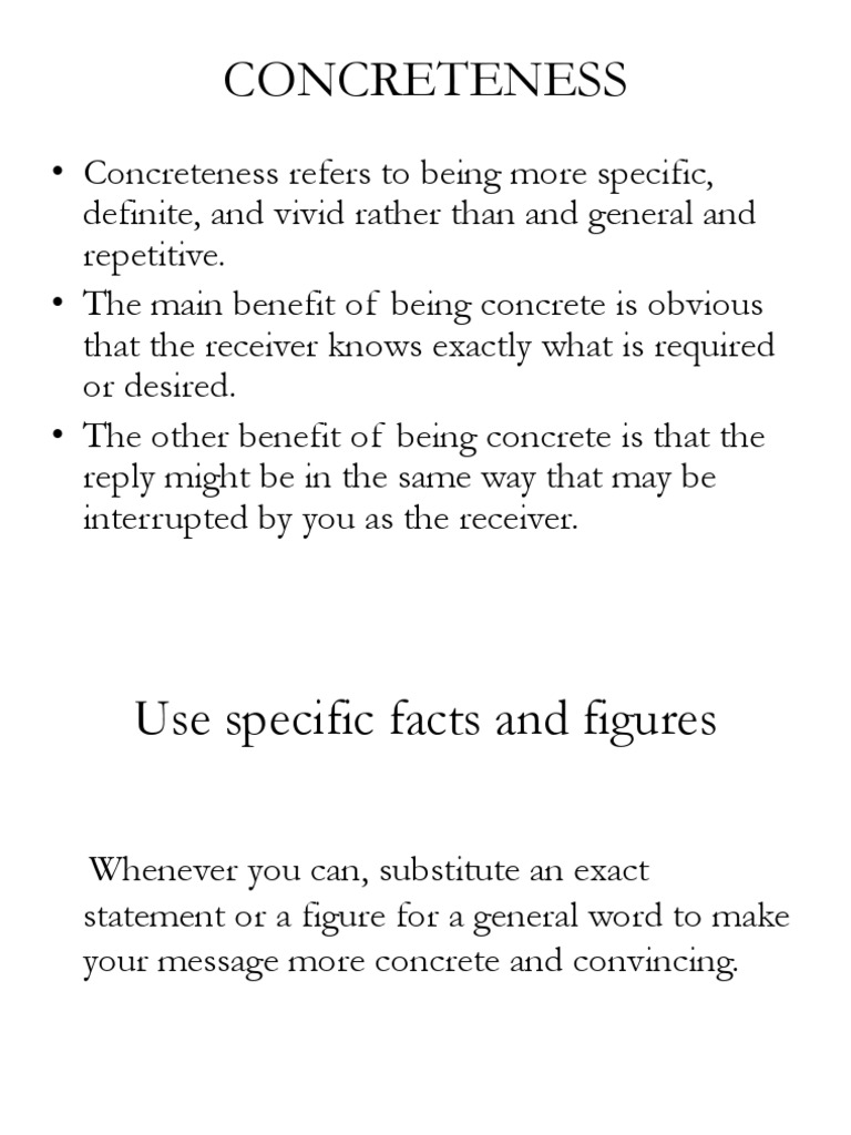 Concreteness | PDF | Verb | Language Mechanics