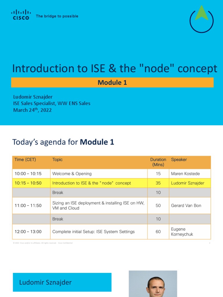 Cisco Ise Module 1 Introduction To Ise And The Node Concept Pdf Cloud Computing Computer