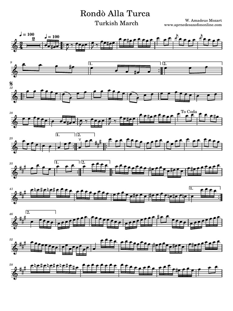Turkish March | PDF | Musical Forms | Musical Compositions