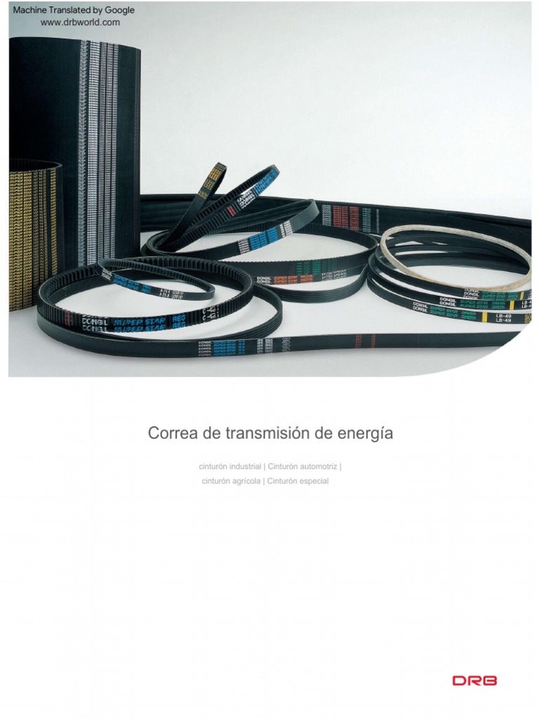 Correas Dongil Catalog | PDF | Cinturón (mecánico) | Caucho natural