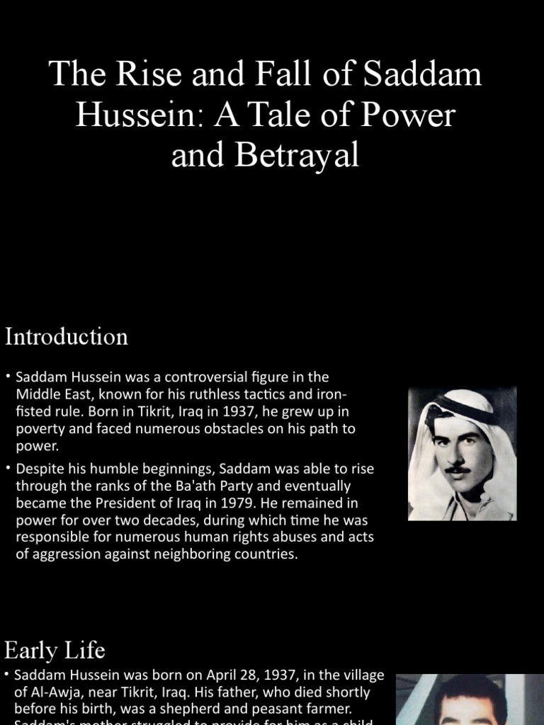 Saddam Hussein: Rise and Fall Explained | PDF | Saddam Hussein | Iraq