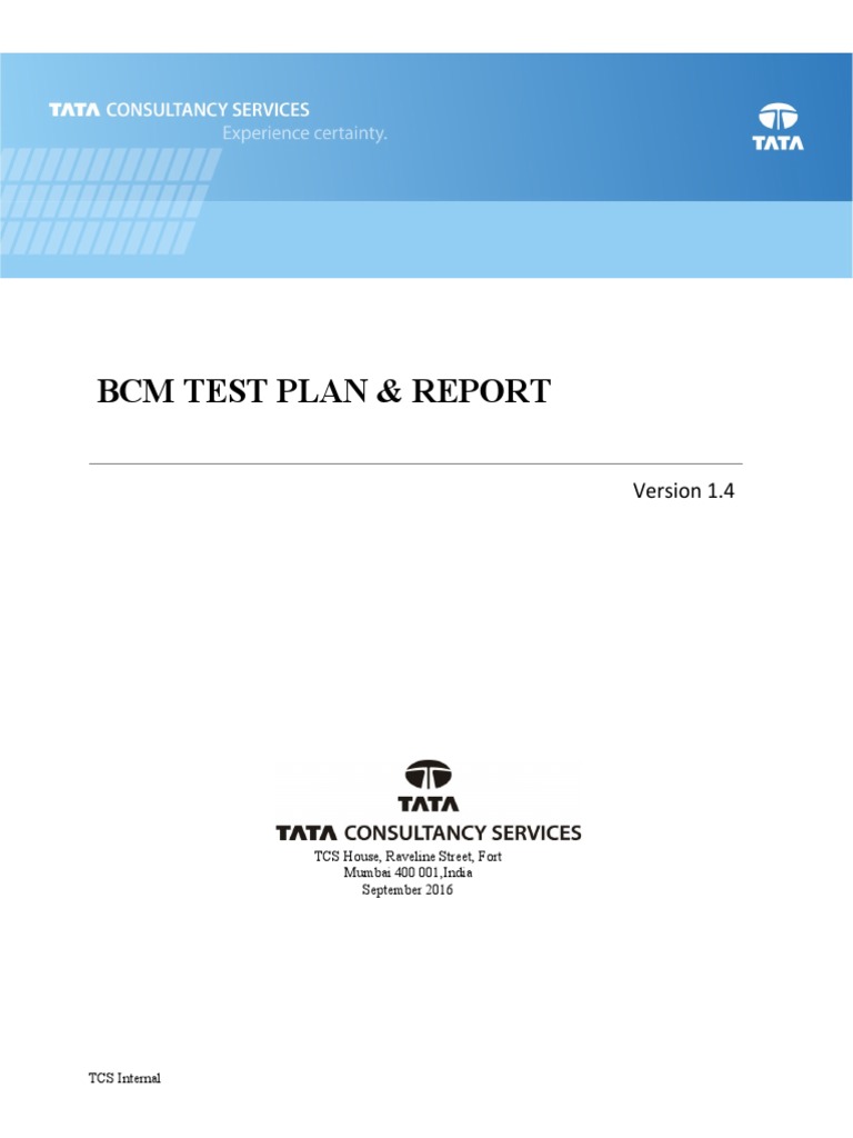 BCM Test Plan for AU Small Finance Bank | PDF | Disaster Recovery ...
