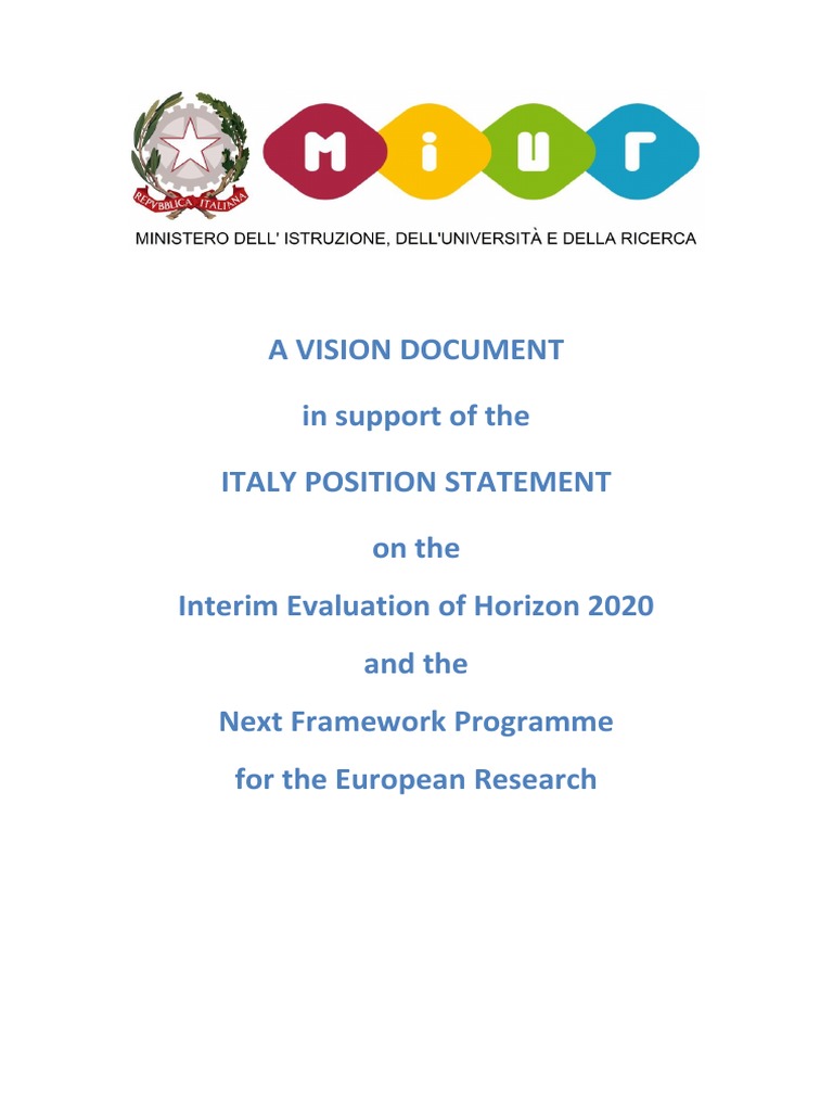 Italy's Vision for Horizon 2020 Evaluation | PDF | European Union ...