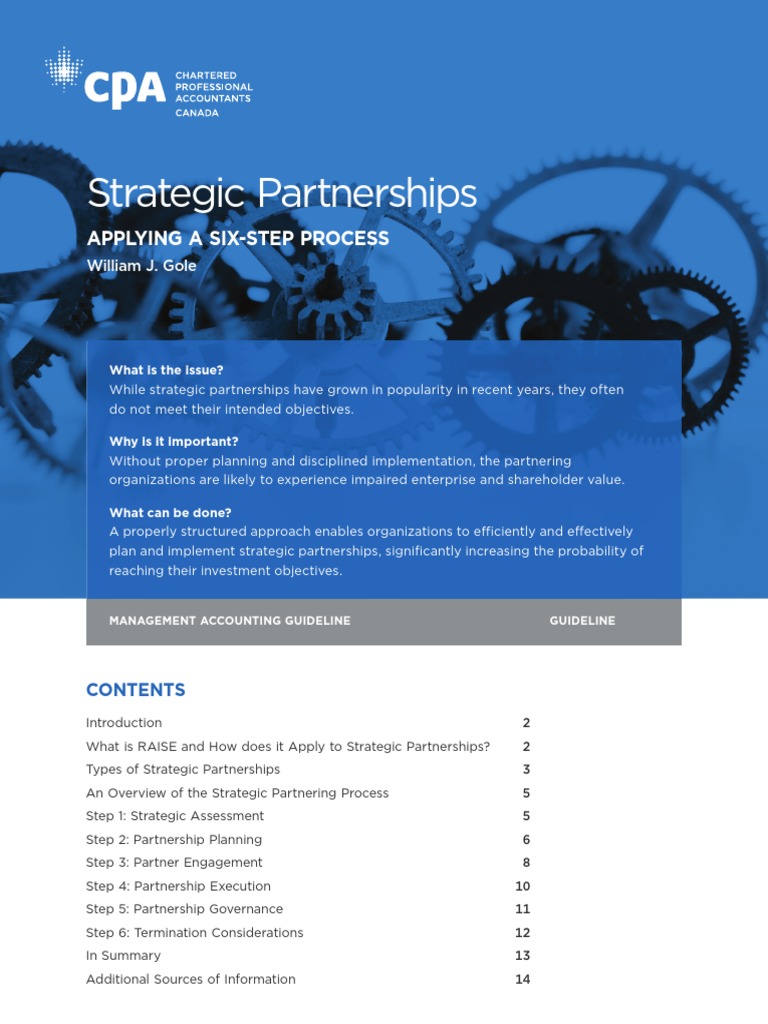 RG Strategic Partnerships Guideline May 2018 | PDF | Partnership ...