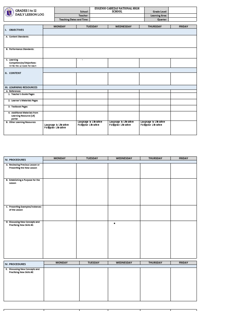DLL Final Format | PDF | Learning | Pedagogy