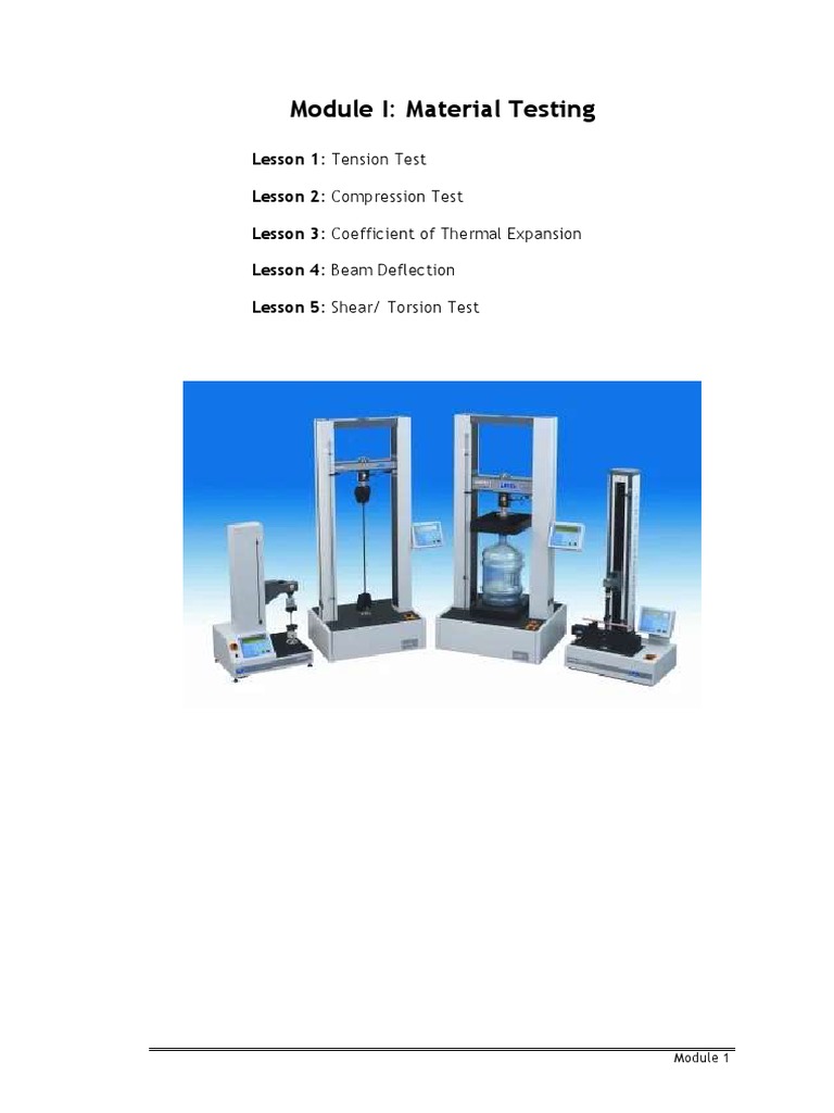 Materials Science and Engineering Lab Module 1 | PDF Materials Science and Engineering Lab Module 1 | PDF