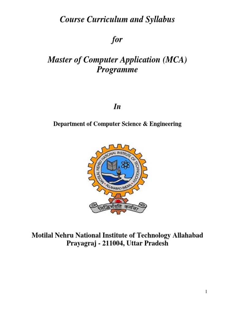 Course Curriculum and Syllabus For MCA | PDF | Databases | C (Programming Language)