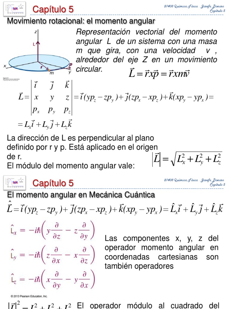 Cap5 (Momento Angular) | PDF | Momento angular | Ecuaciones