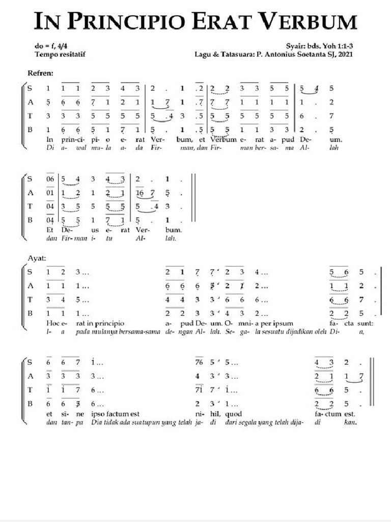 In Principio Erat Verbum | PDF