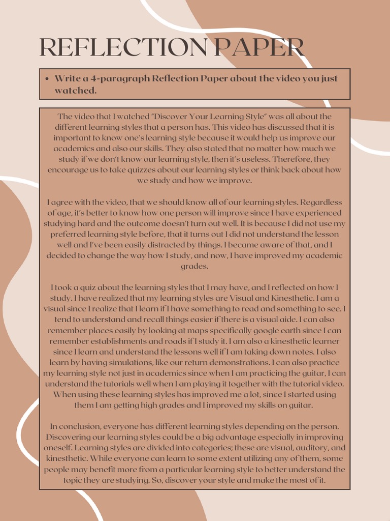 Reflection Paper | PDF