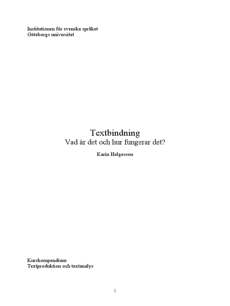 Helgesson Textbindningshäftet | PDF
