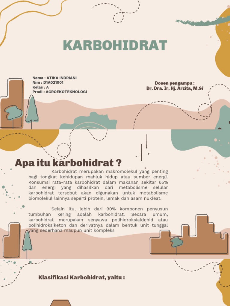 Klasifikasi Karbohidrat-ATIKA INDRIANI D1A021001 | PDF