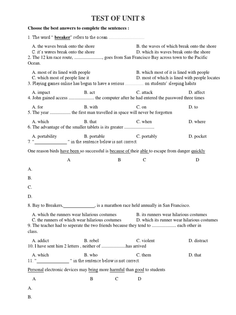 Test U8 Pdf Computer Network Input Output