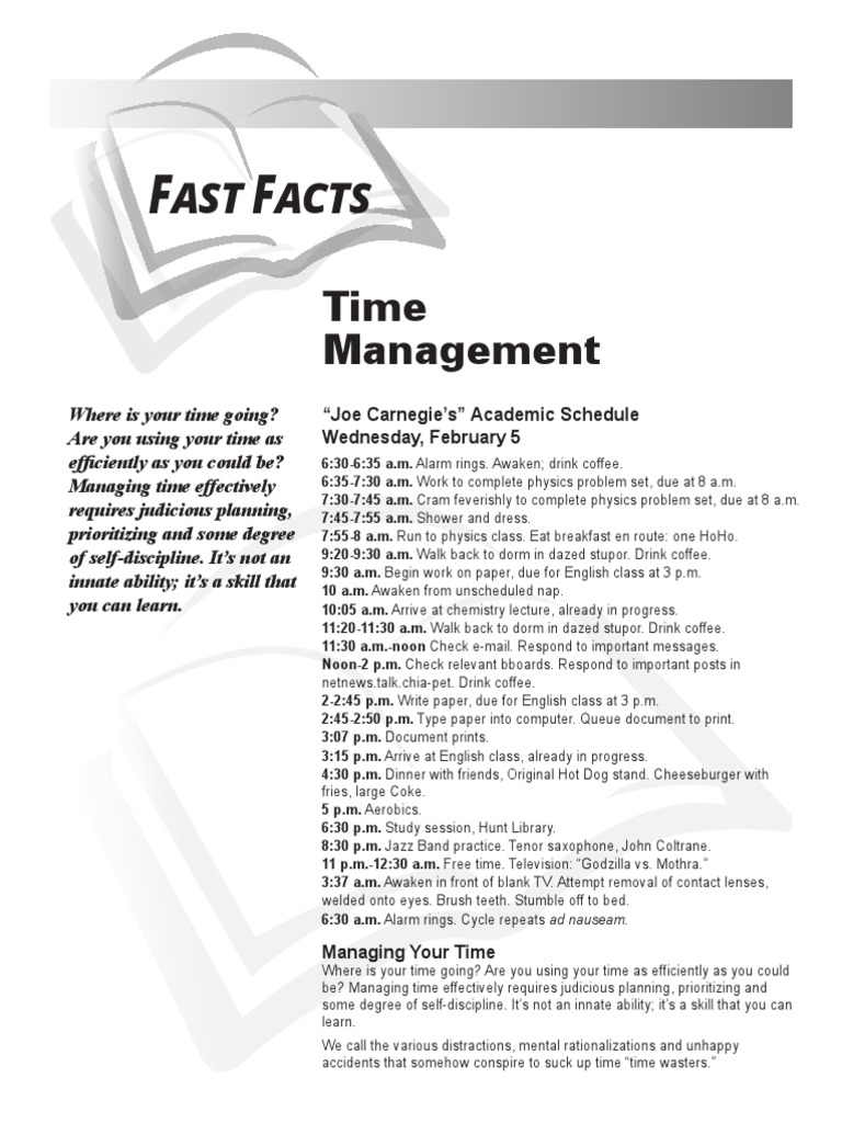 Time Management | Download Free PDF | Goal