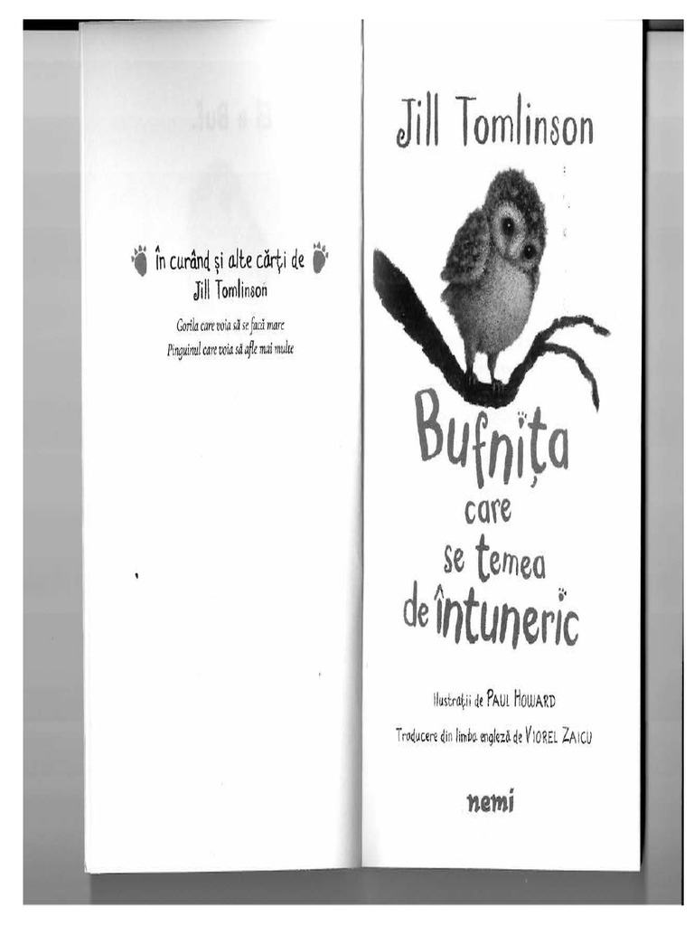 Bufnita Care Se Temea de Intuneric | PDF Bufnita Care Se Temea de Intuneric | PDF