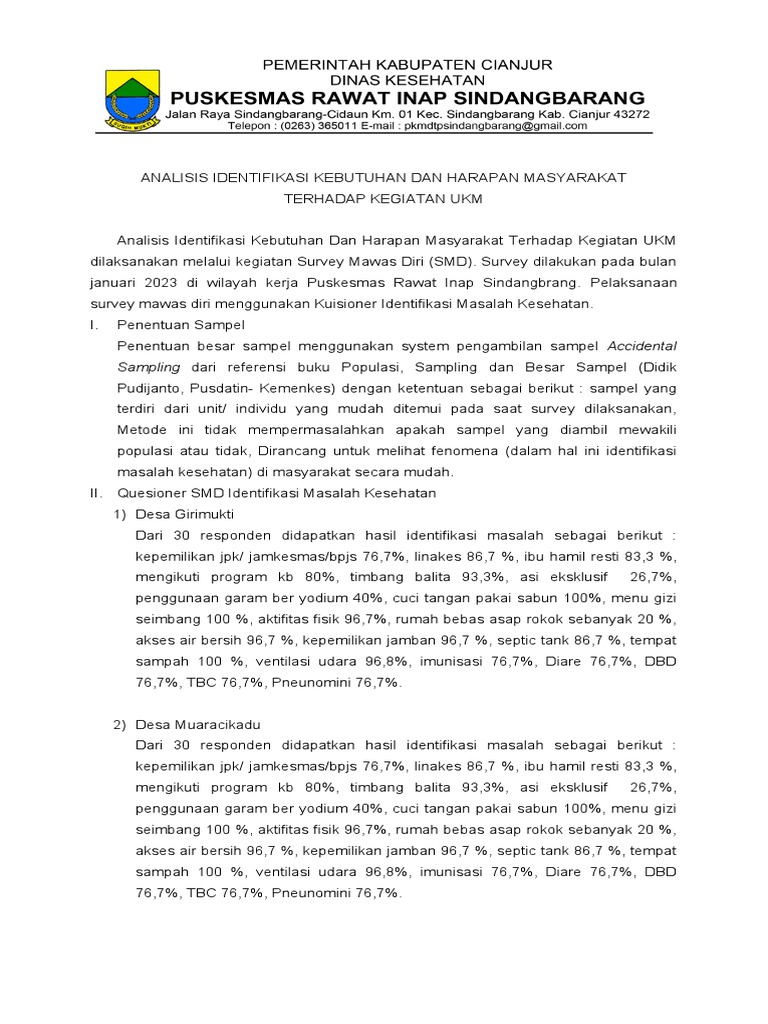 Analisis Hasil SMD Dan MMD 2023 | PDF | Pengembangan Diri | Kesehatan Holistik