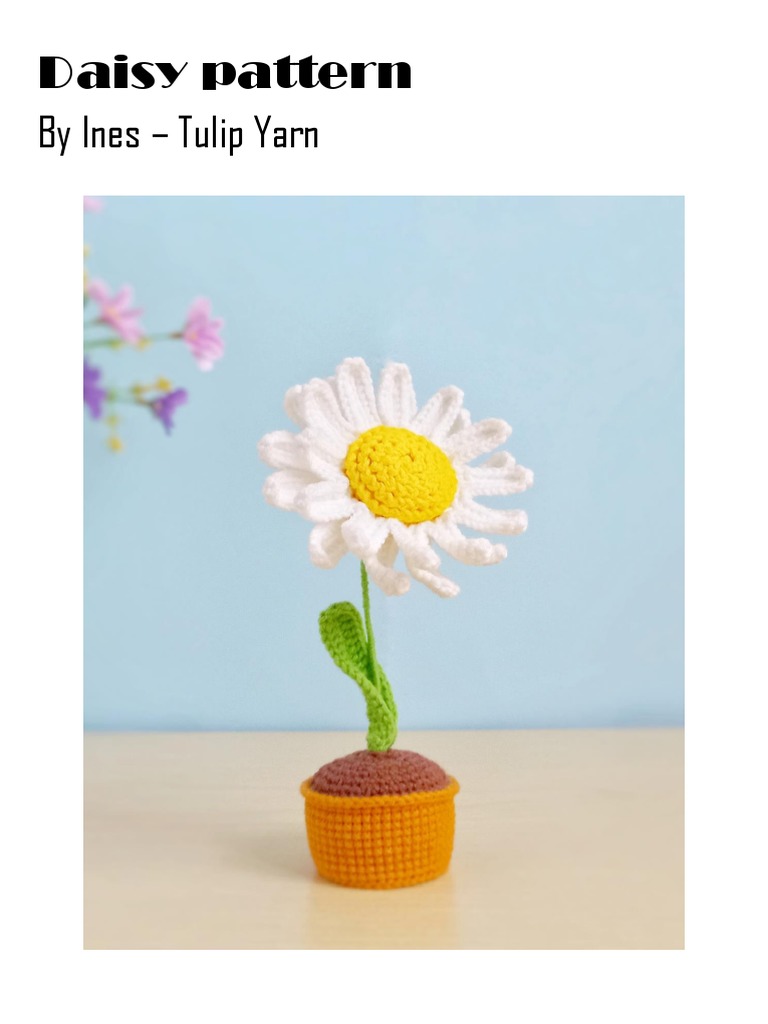 Daisy Free Pattern | PDF | Crochet | Woven Fabrics