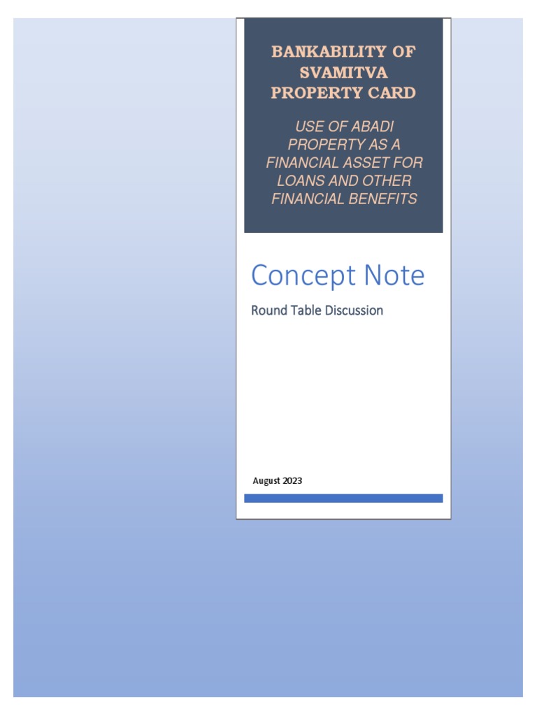 Note On SVAMITVA Scheme | PDF Note On SVAMITVA Scheme | PDF