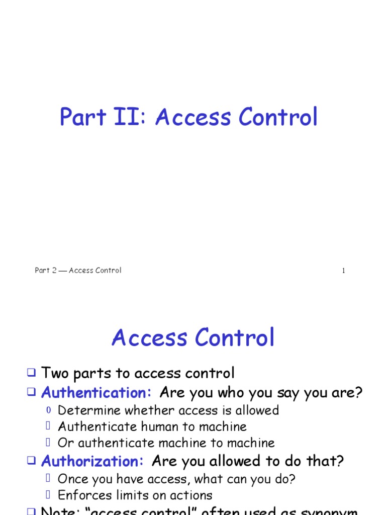 2 AccessControl | PDF | Password | Transmission Control Protocol