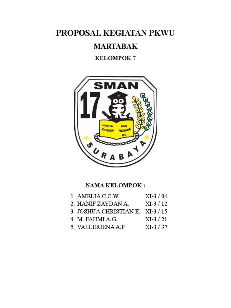 Proposal Kewirausahaan Martabak SMA 17 | PDF
