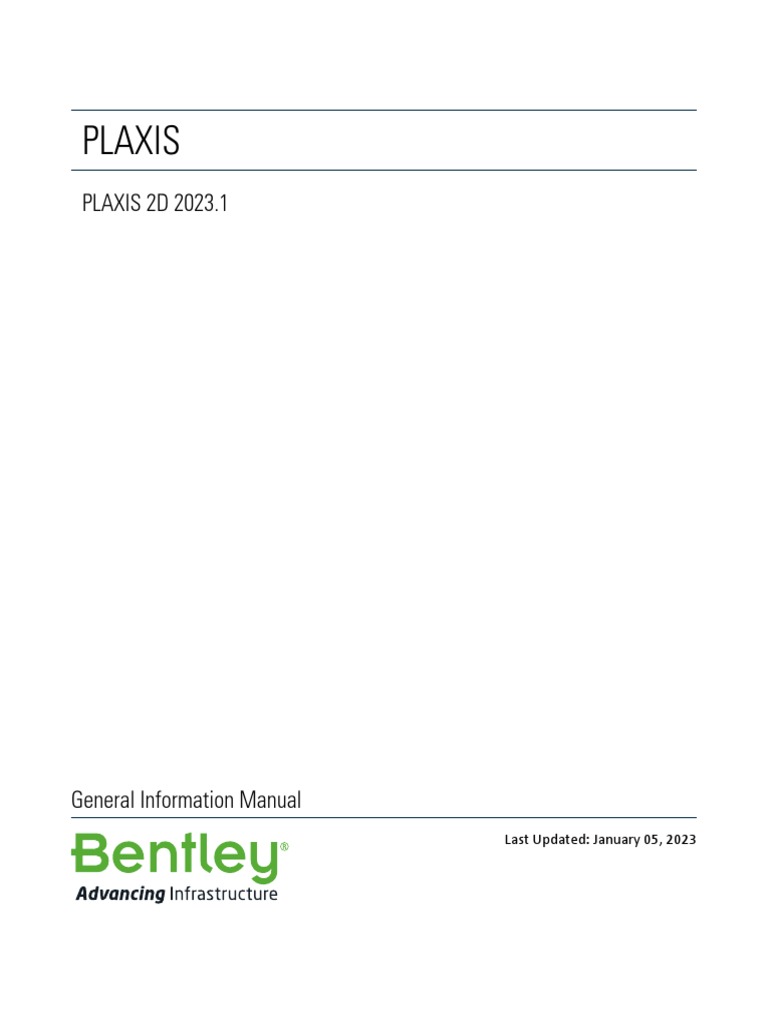 001 PLAXIS - 2D - 2023.1 - General Information Manual | PDF ...