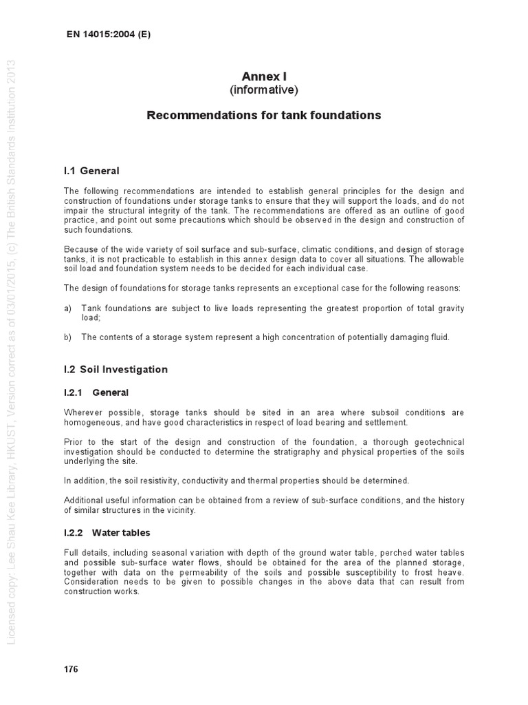 Pages From (BS en 14015 - 2004) Specification For The Design and ...