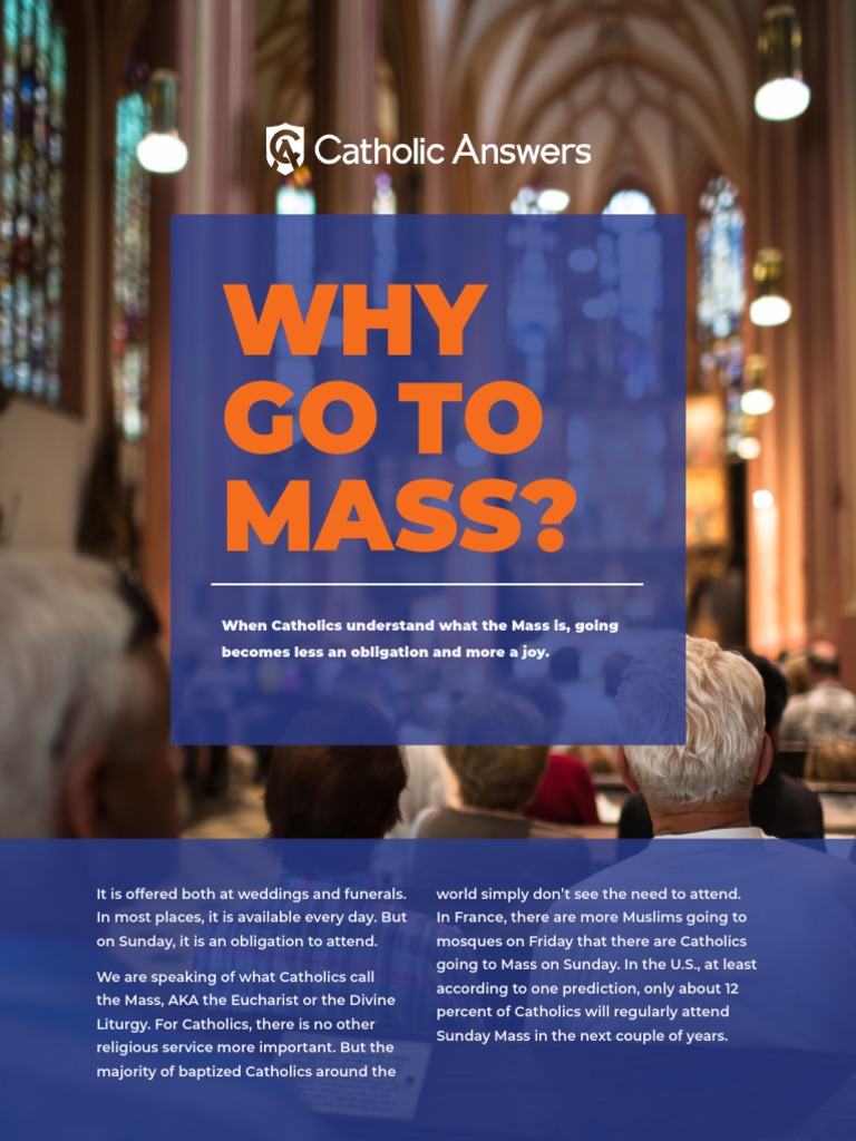 Downloadable Catholic Answers Why Go To Mass | PDF | Eucharist | Mass ...
