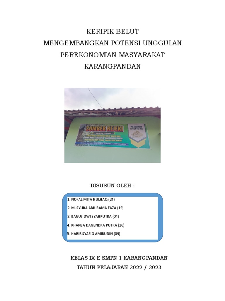 Kripik Belut Tugas-1 | PDF