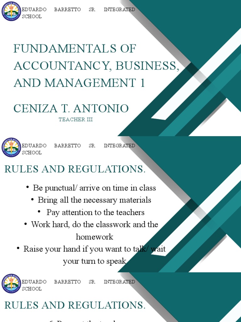 Fundamentals of ABM 1 Lesson 1 | PDF | Accounting | Information