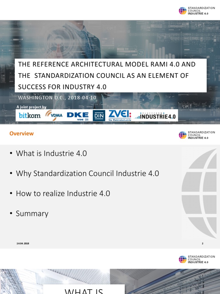 The Reference Architectural Model Rami 4.0 and The Standardization Council As An Element of ...